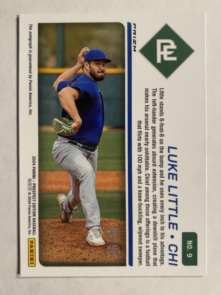 Luke Little (RC) - 2024 Panini Prospect Edition Purple Scope Auto /49 ...