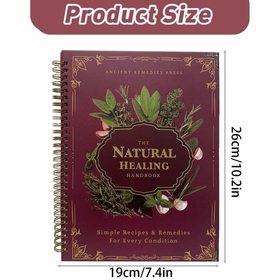 The Natural Healing Handbook, Spiral-Bound Guide for Herbal Remedies ...