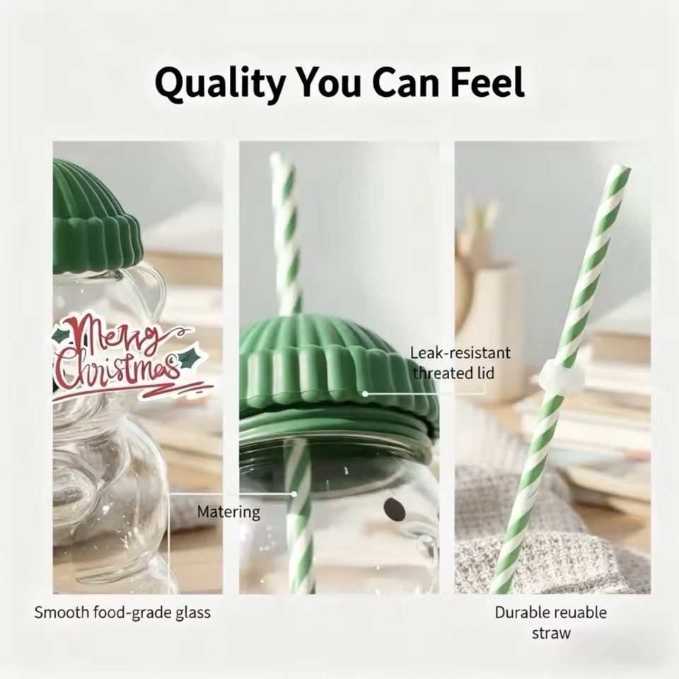 Starbucks Bearista BOOTLEG Glass Cup With Straw 2026 Holiday Gifts ...