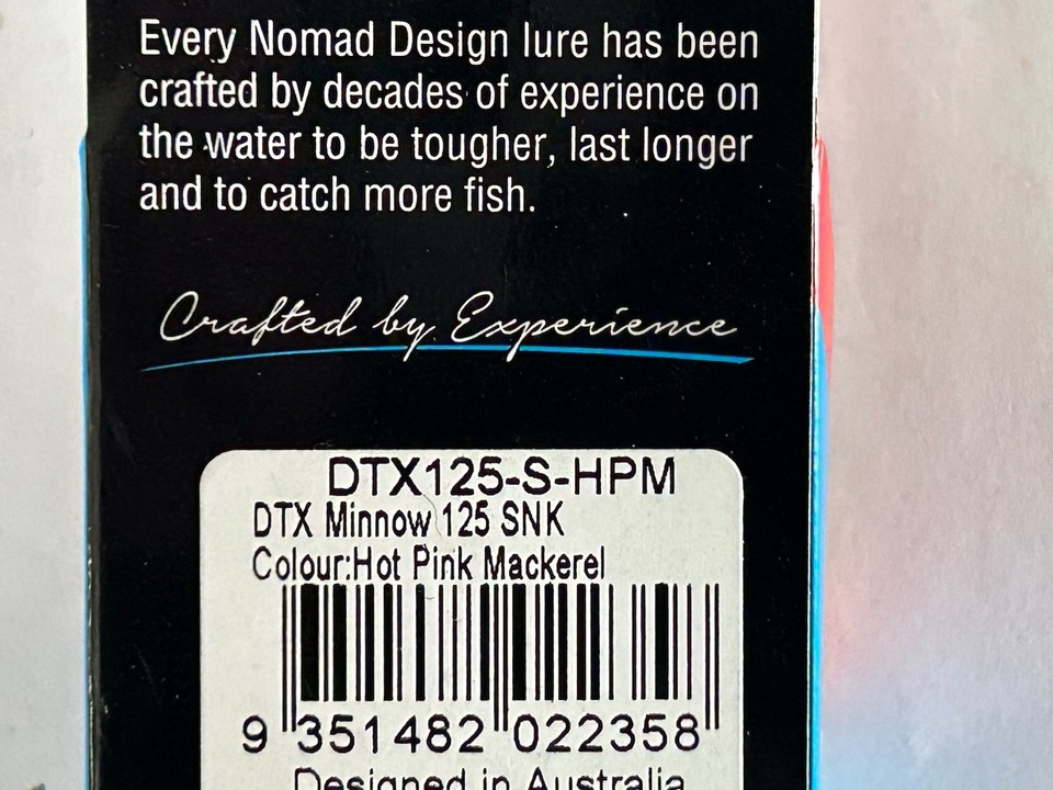 LOT OF 2 Nomad Design DTX Minnow 125 Sinking Deep High Speed HOT PINK ...