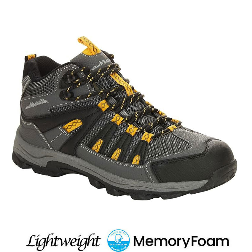 Mens Hiking Boots MEMORY FOAM Walking Ankle Trail Trekking Hiker ...