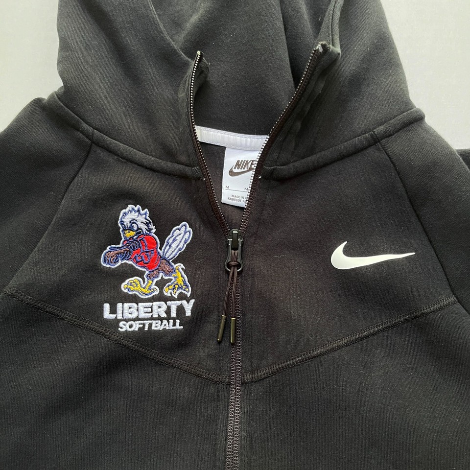 Liberty University Softball Nike Jacket Womens M Full Zip Hooded Black ...