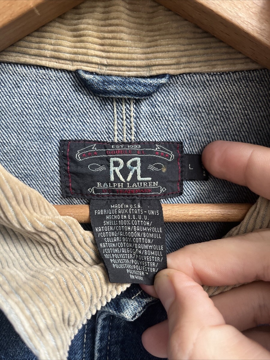 Vintage RRL Men's Trucker Jacket, Sz Large, USA Made First Vintage RRL Men's Trucker Jacket, Sz Large, USA Made First