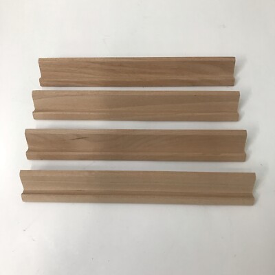 Scrabble Game Replacement Parts 4 Wooden Tile Racks Pieces Excellent ...