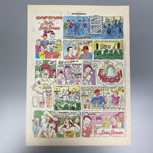 CAPTAIN DEAN SODASTREAM TEAM VIMTO TIZER COMIC STRIP 1990 VINTAGE RETRO ...