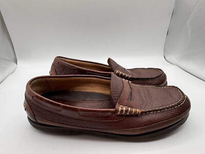 LL Bean Loafers Men's Size 10 1/2 D Bison Allagash Leather Penny ...