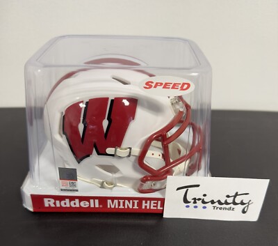 Wisconsin Badgers Riddell NCAA Speed Mini Football Helmet - Official ...