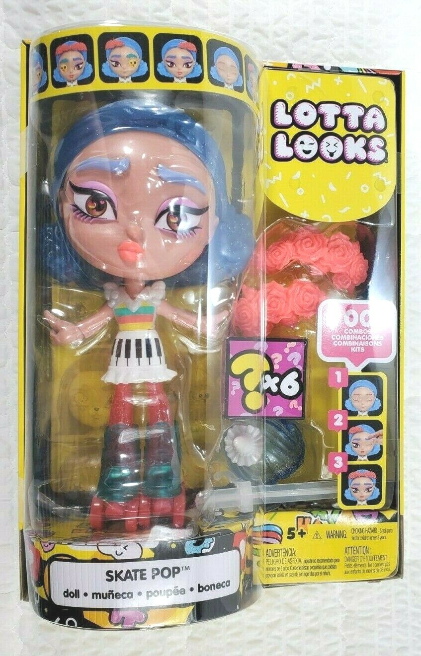NEW 2019 Lotta Looks Doll Skate POP Surprises Mattel Facial Expression ...