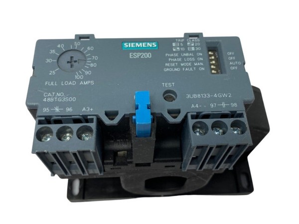 Siemens 25 to 100A, Frame Size B, 3-Phase Solid State Overload Relay ...