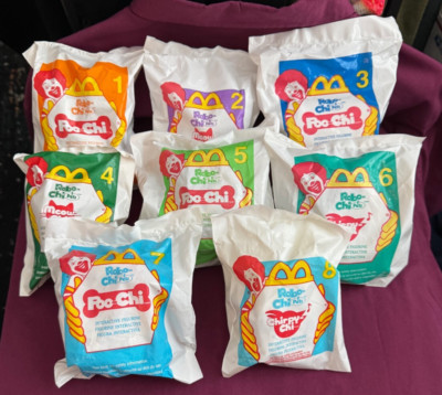 MCDONALDS 2001 ROBO-CHI PETS POO-CHI MEOW-CHI COMPLETE SET 8 NIP New ...