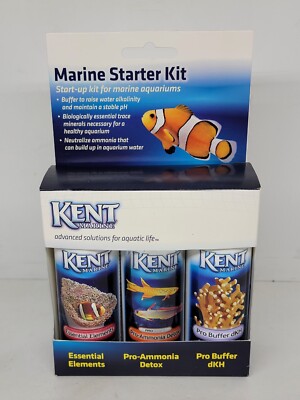 KENT MARINE STARTER KIT - Essential Elements, Pro Ammonia Detox & Pro ...