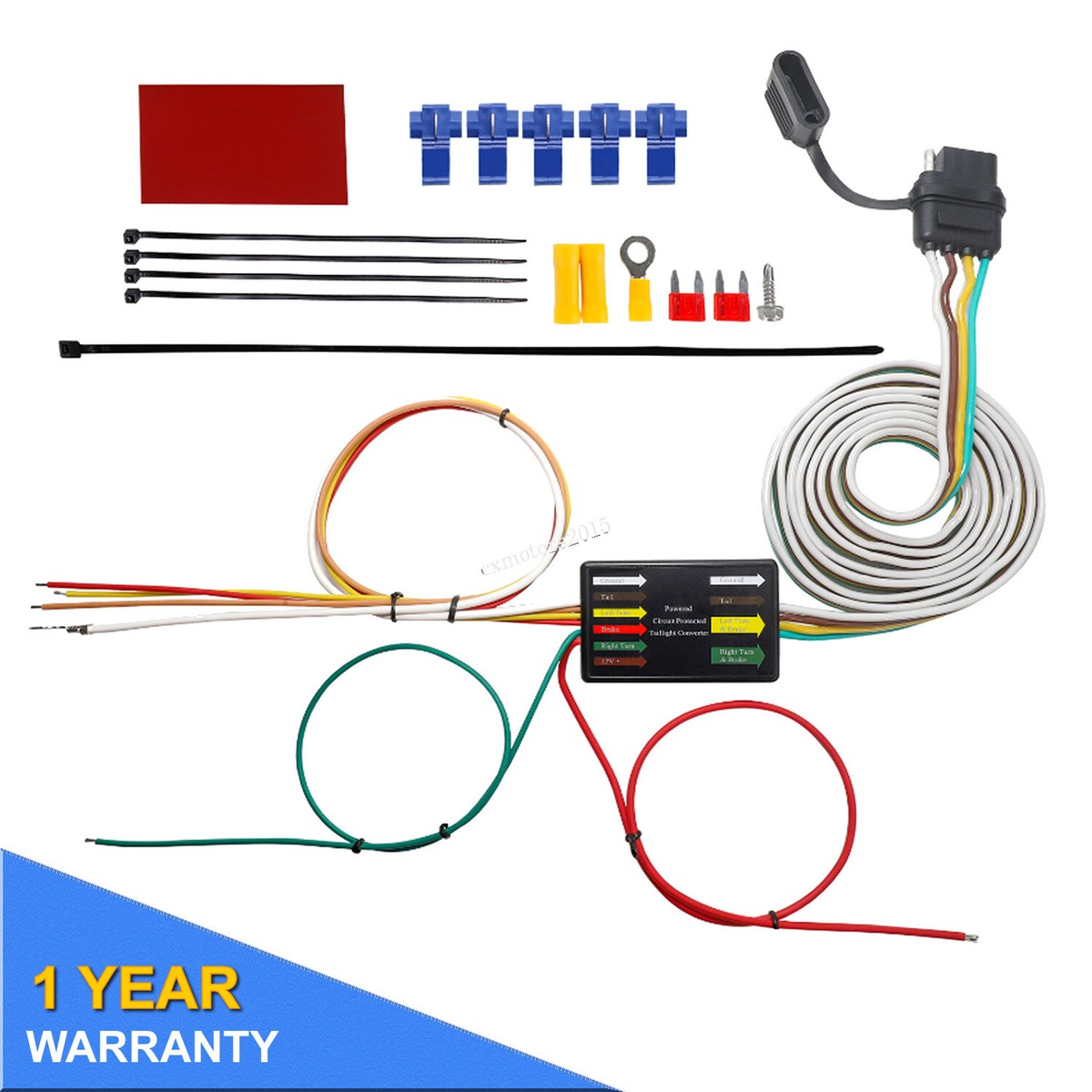 Trailer Tail Light Wiring DSI Automotive Curt Manufacturing Powered