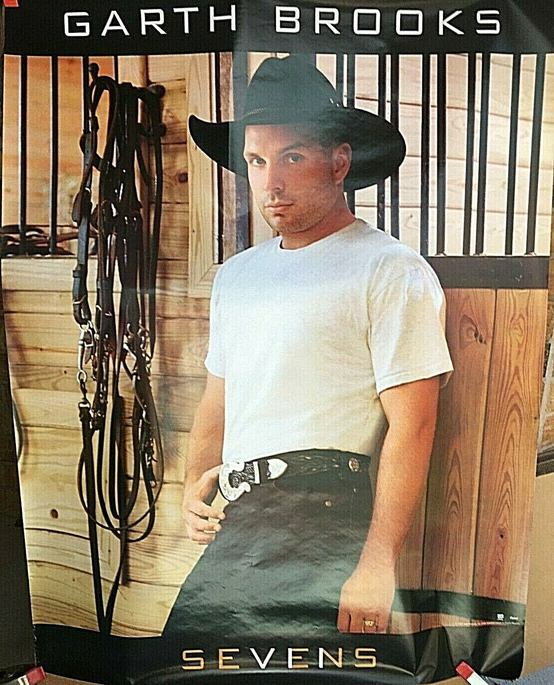 VINTAGE NEW CANADIAN 1997 HUGE POSTER COUNTRY SINGER GARTH BROOKS ...