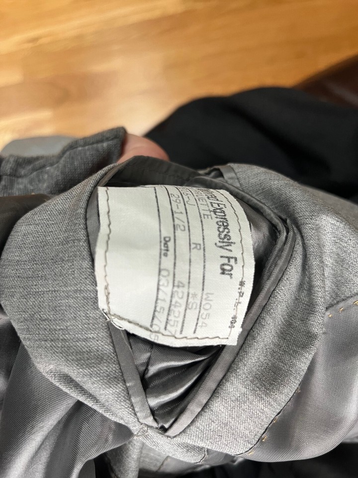 2 Pc Vintage Hart Schaffner Marx Suit Gray Custom Made In The USA 2XL ...