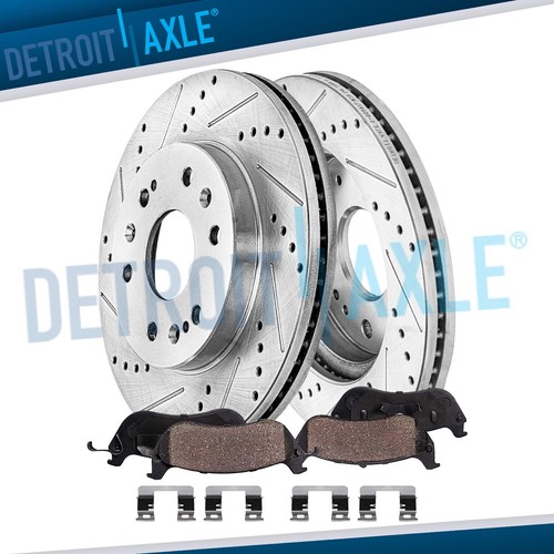 12.99'' Front Drilled Rotors Brake Pads for Chevy Tahoe Silverado ...