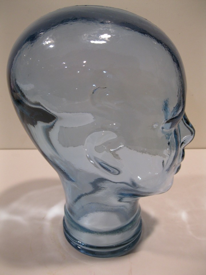 Glass Head WINTER BLUE, Life Size Mannequin Head for Decor, Display ...