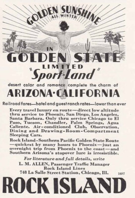 1934 Rock Island: Golden State, Sport Land Vintage Print Ad | eBay