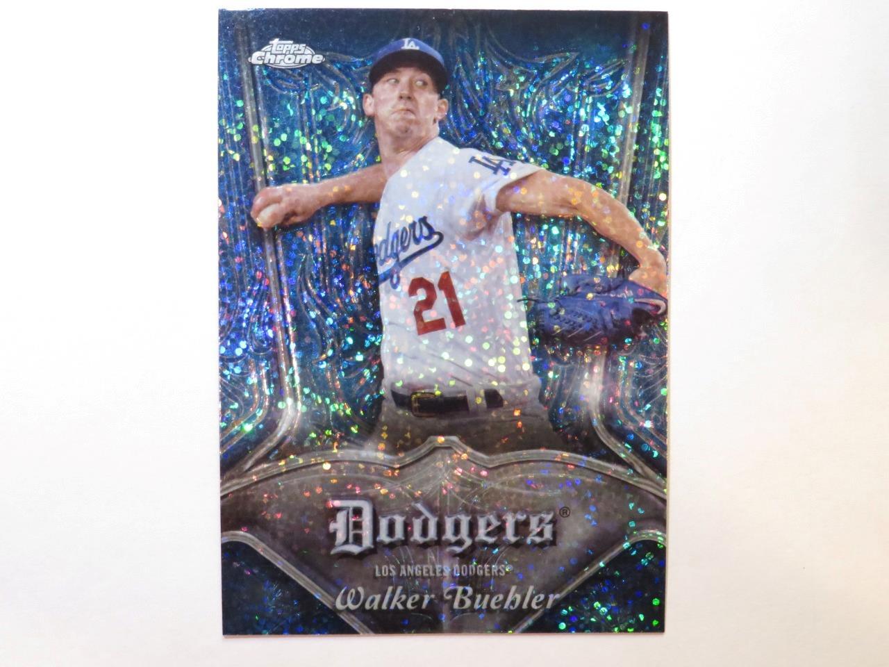 2022 Topps Chrome Baseball Walker Buehler Pinstriped Speckle Card #P-25 ...