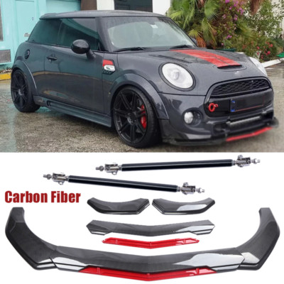 For Mini Cooper S R52 R53 R57 Front Bumper Lip Spoiler Splitter Carbon ...