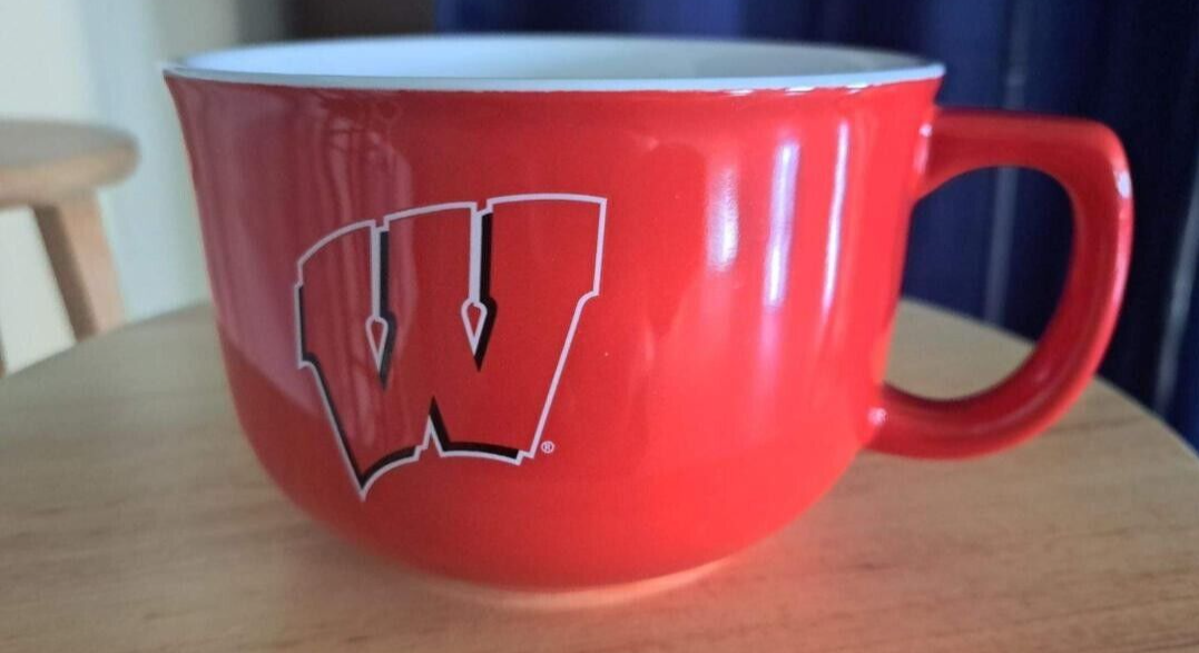 NCAA 32 oz. "Large" Bowl-Mug WISCONSIN BADGERS. High Gloss-Ceramic ...