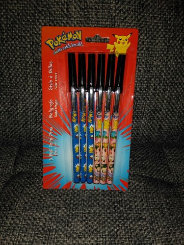 Vintage IN PACKAGE 6 POKEMON BALL POINT PENS 1999 NINTENDO Official | eBay