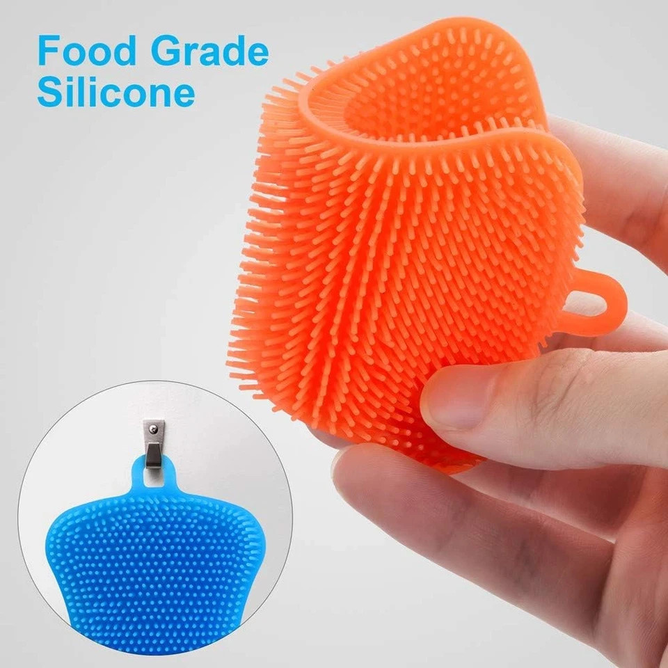 3PCS Silicone Dish Sponges, Super Food-Grade Silicone Sponges, Multi ...
