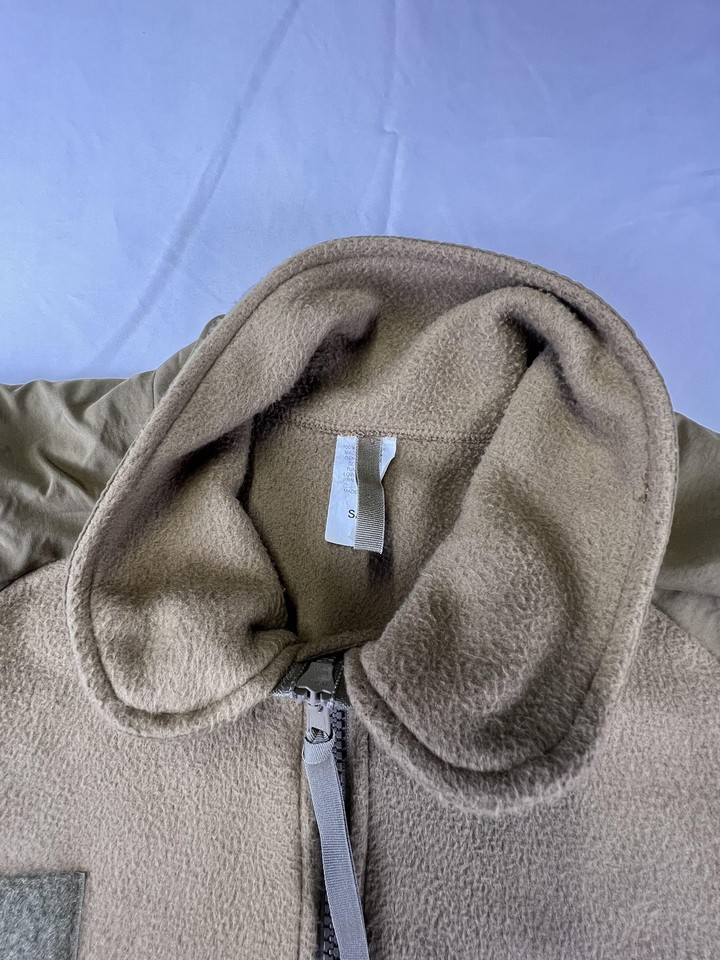 US Military Fleece Jacket Mens Small Short Coyote Brown Full Zip Made ...