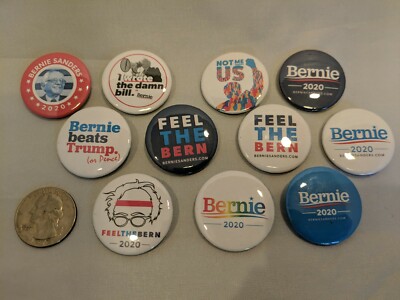 Four 1.25" Bernie 2020 Pins, You choose designs | eBay