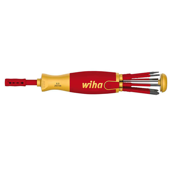 WIHA Screwdriver Phillips/Slot Terminal Set 6 Piece Slim-Bit Magazine ...