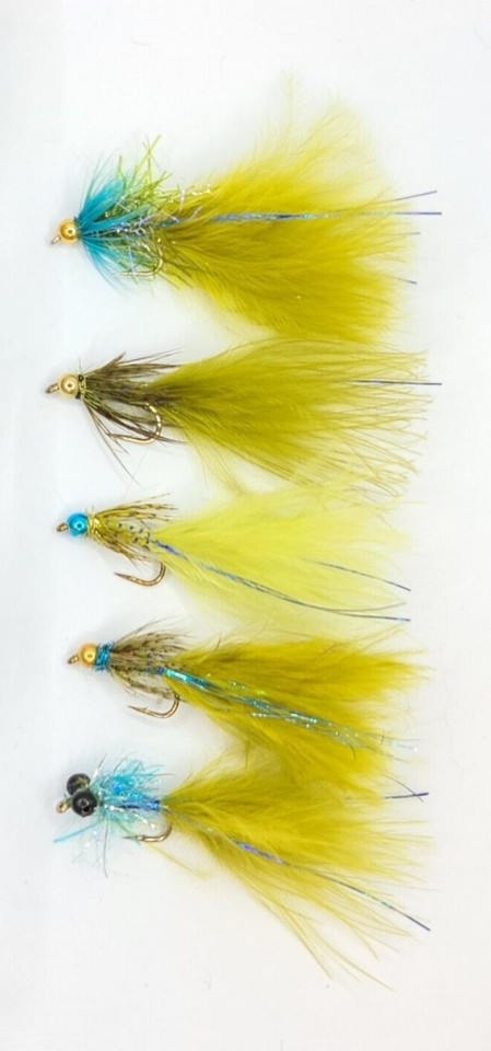 Trout Flies -Goldhead Blue Flash Damsel 5 patterns and Box selection ...