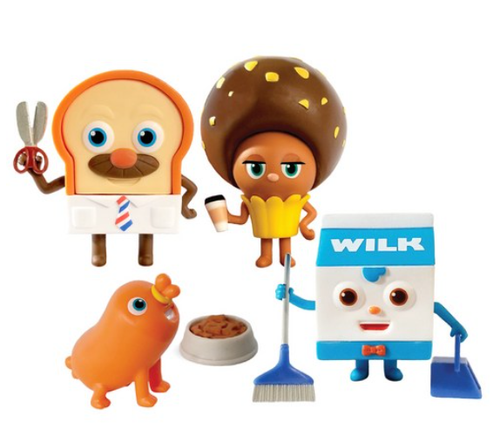 Bread Barbershop Main Character 4 Set Figures Toy_[Bread Sausage Wilk ...