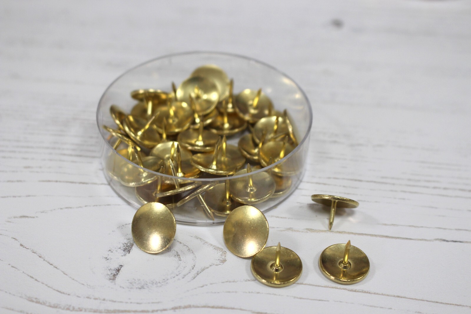 Large 14mm Brassed Head Drawing Pins Thumb Tacks x30 Per Pack Plus ...