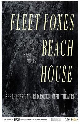 FLEET FOXES BEACH HOUSE RED ROCKS 2018 CONCERT POSTER DENVER | eBay