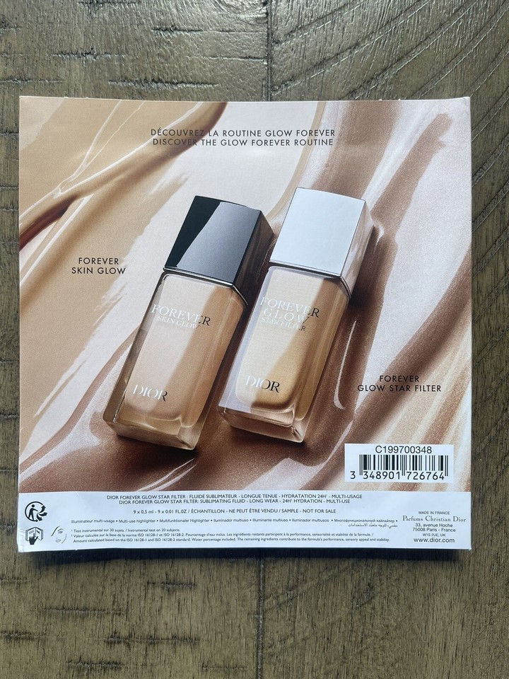 Dior Forever Skin Glow Foundation Blister Sample Card Neutral Warm ...