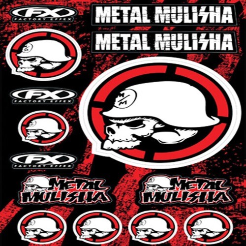 Factory Effex Sponsor Logo Sticker Sheet Metal Mulisha Sticker Kit 2 16 ...