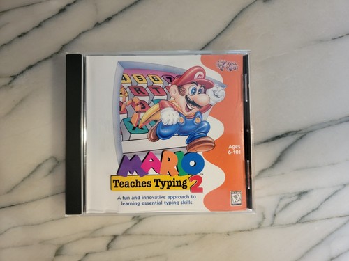 Mario Teaches Typing 2 Win/Mac 1996 CD-ROM Game 1st Release Orange Disc ...