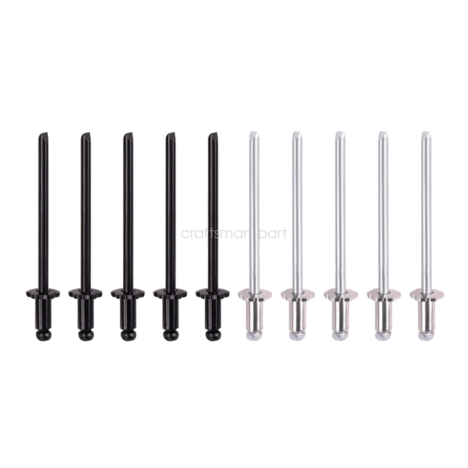 5 Silver & 5 Black Stainless Steel Rivets VIN Door Tags For Chrysler GM ...