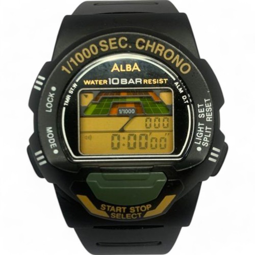 Seiko Alba Vintage Men's Digital Watch 1.77" Case New Battery Used | eBay
