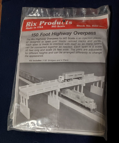 FREE SHIPPING! HO SCALE RIX PRODUCTS 628-103 150 FT HIGHWAY OVERPASS ...