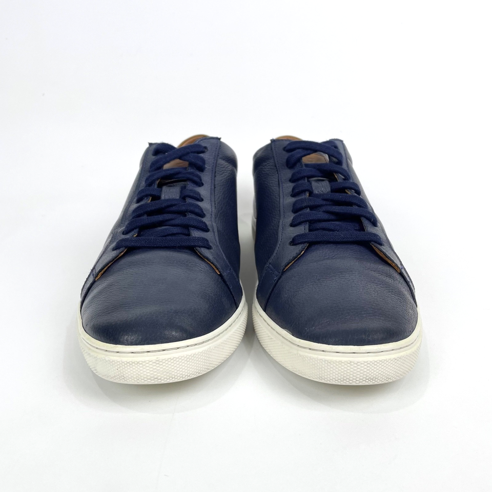 Allen Edmonds Courtside Sneaker Mens 11 Navy Blue Leather Lace Up ...