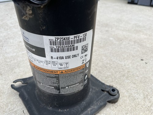Copeland 2 Ton Scroll Compressor ZP25K6E-PFV-130 1PH R-410A USED | eBay