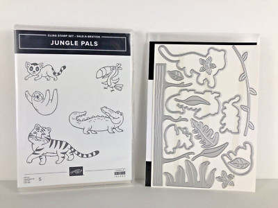 Stampin' Up! Junlge Pals cling stamp set & coordinating Jungle Pals ...