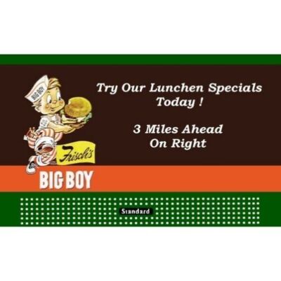 HO 1 1/2" x 3" BILLBOARD SIGN GLOSSY INSERT FRISCH'S BIG BOY | eBay