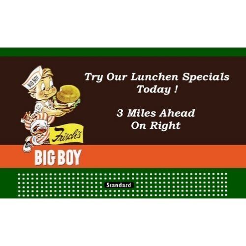 HO 1 1/2" x 3" BILLBOARD SIGN GLOSSY INSERT FRISCH'S BIG BOY | eBay