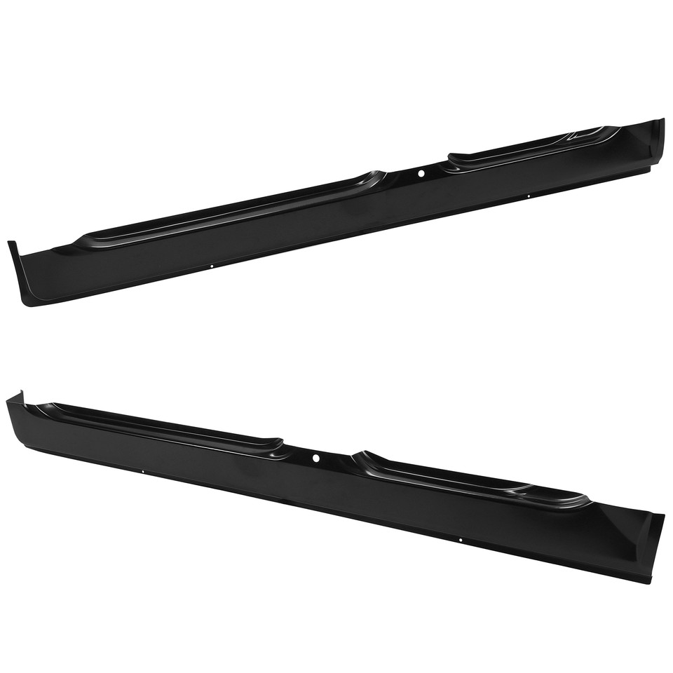 LH & RH Pair Rocker Panels Black For 2002-2008 Dodge Ram Quad Cab 1500 ...
