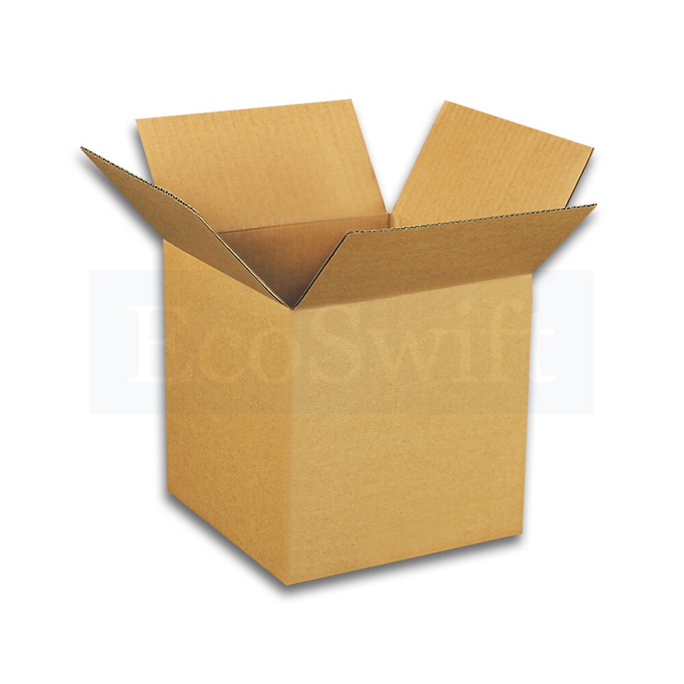 100 6x6x6 EcoSwift Cardboard Packing Moving Shipping Boxes Corrugated ...