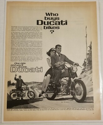 1965 Ducati Motorcycle Single Page Magazine Ad | eBay