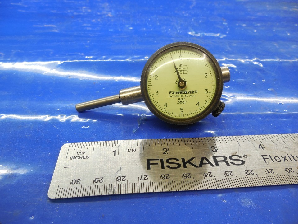 FEDERAL B2I FULL JEWELED DIAL INDICATOR GAGE MIRACLE MOVEMENT .0001 ...