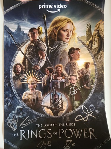 Amazon Prime Lord of the Rings: Rings of Power Cast signed poster 2022 ...
