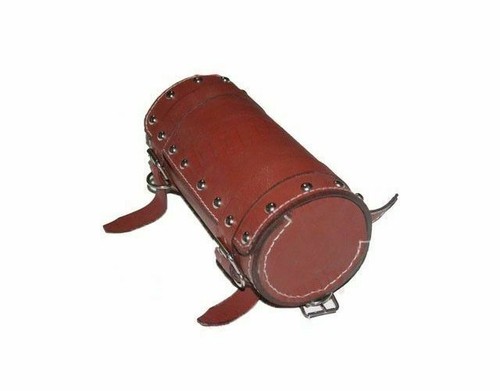 Pure Leather Brick Red Tool Roll For Norton BSA AJS Ariel Triumph ...